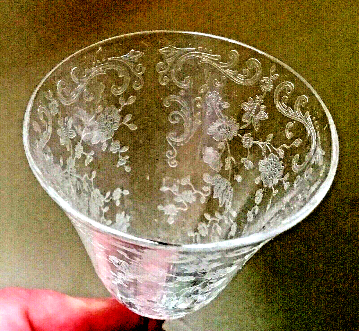 Cambridge Etched Glass Patterns Cambridge Portia Etched Sherbet Glass