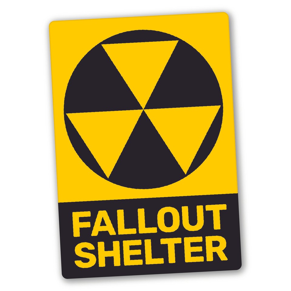 Fallout Shelter Metal Sign Plaque Man Cave Wall Zombie Walking Dead ...