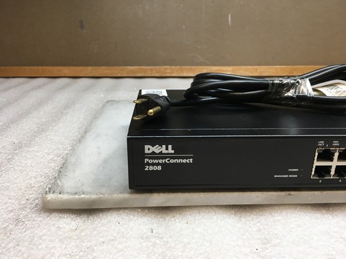 Dell PowerConnect 2808 8-Port Gigabit Managed Ethernet Switch w/Power ...