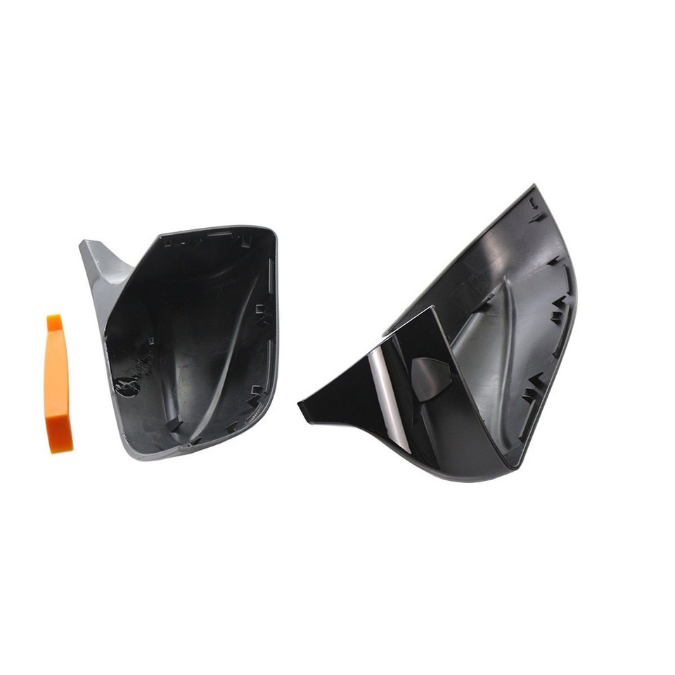 ABS Black Pair Rear view mirror cover trim For Tesla Model 3 2017-2020 ...