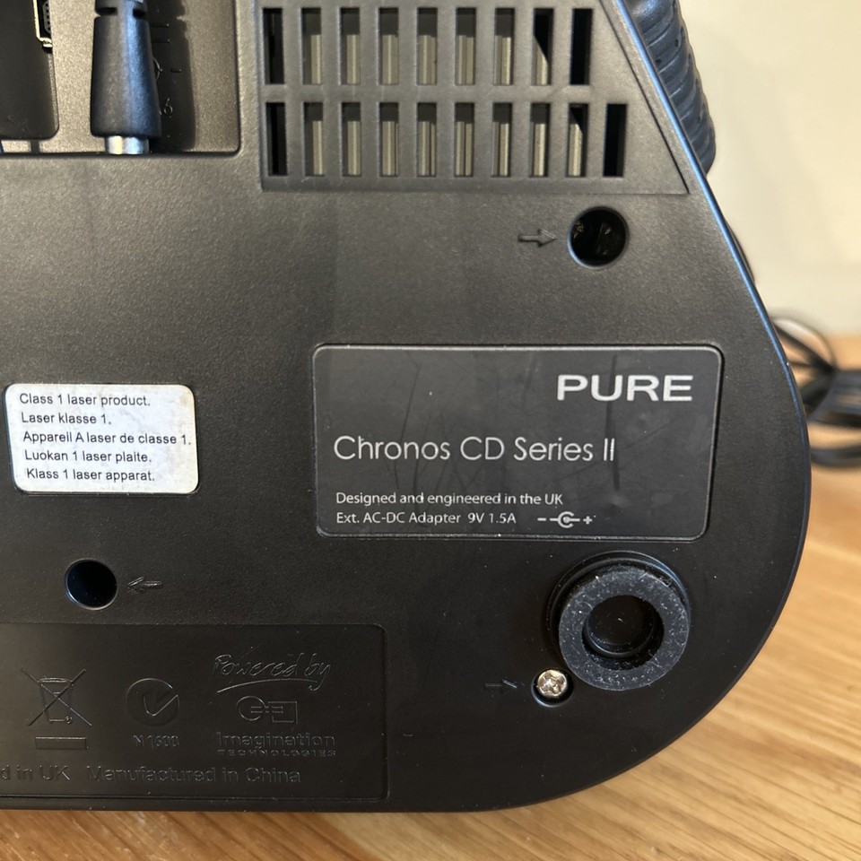 Pure Chronos CD Series 2 DAB / FM Radio / CD Player Black With Remote ...