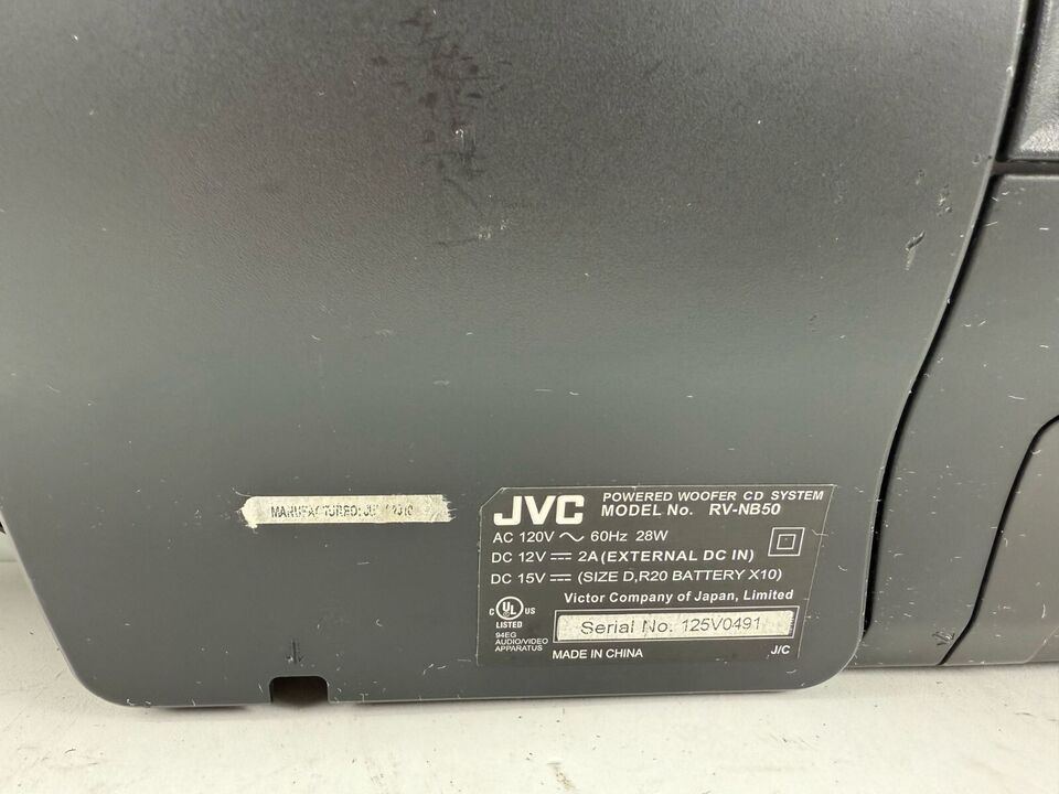 JVC Kaboom RV-NB50 CD/AM/FM/USB/iPod Stereo Boombox *READ* | eBay