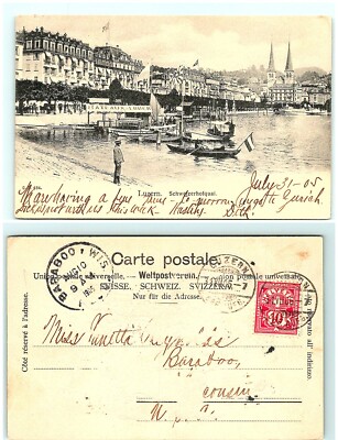 S02-5341, SCHWEIZERHOFQUAI, LUZERN, SWISS 1905 POSTMARKED, POSTCARD | eBay