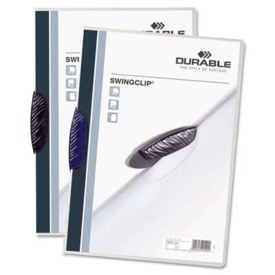Durable Swingclip Clear Report Cover, Swing Clip, 8.5 x 11, Black Clip ...