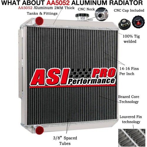 3-Row Full Aluminum Radiator For 1963-1986 1985 Land Rover LR SUV 2.6L ...
