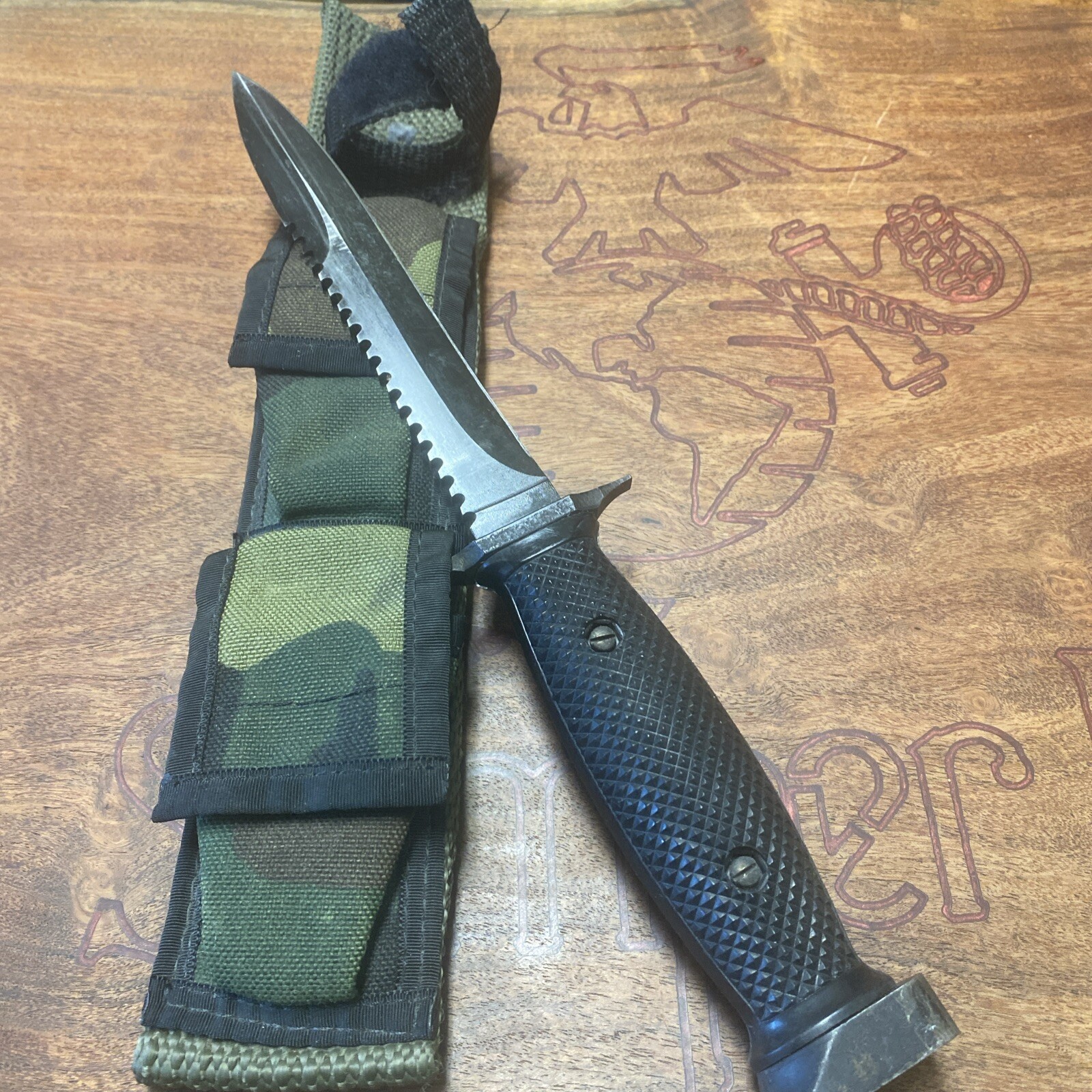 Vintage Imperial M7S Survival Military Fixed Blade Knife/Dagger ...