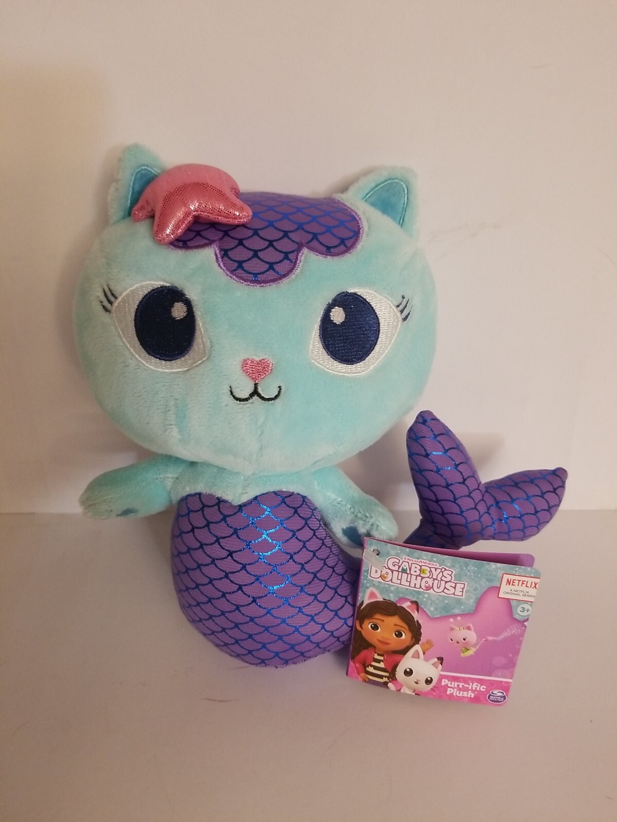 Gabby's Dollhouse MerCat 8" Plush Stuffed Animal Mermaid Kitty Cat Toy ...