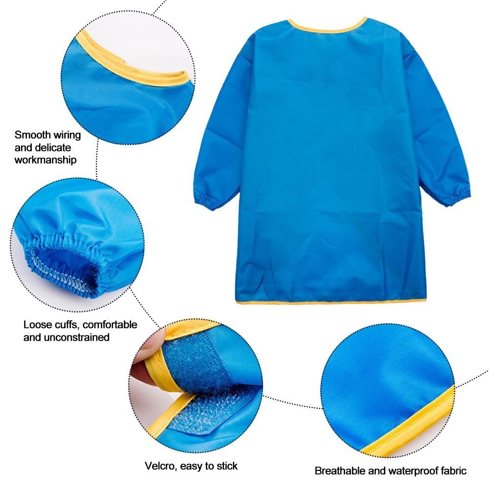 PVC Sand Tower Smock Apron Waterproof Feeding Apron Long Sleeve Apron ...