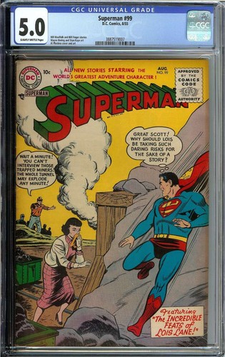 SUPERMAN #99 CGC 5.0 SB PAGES // DC COMICS 1955 | eBay