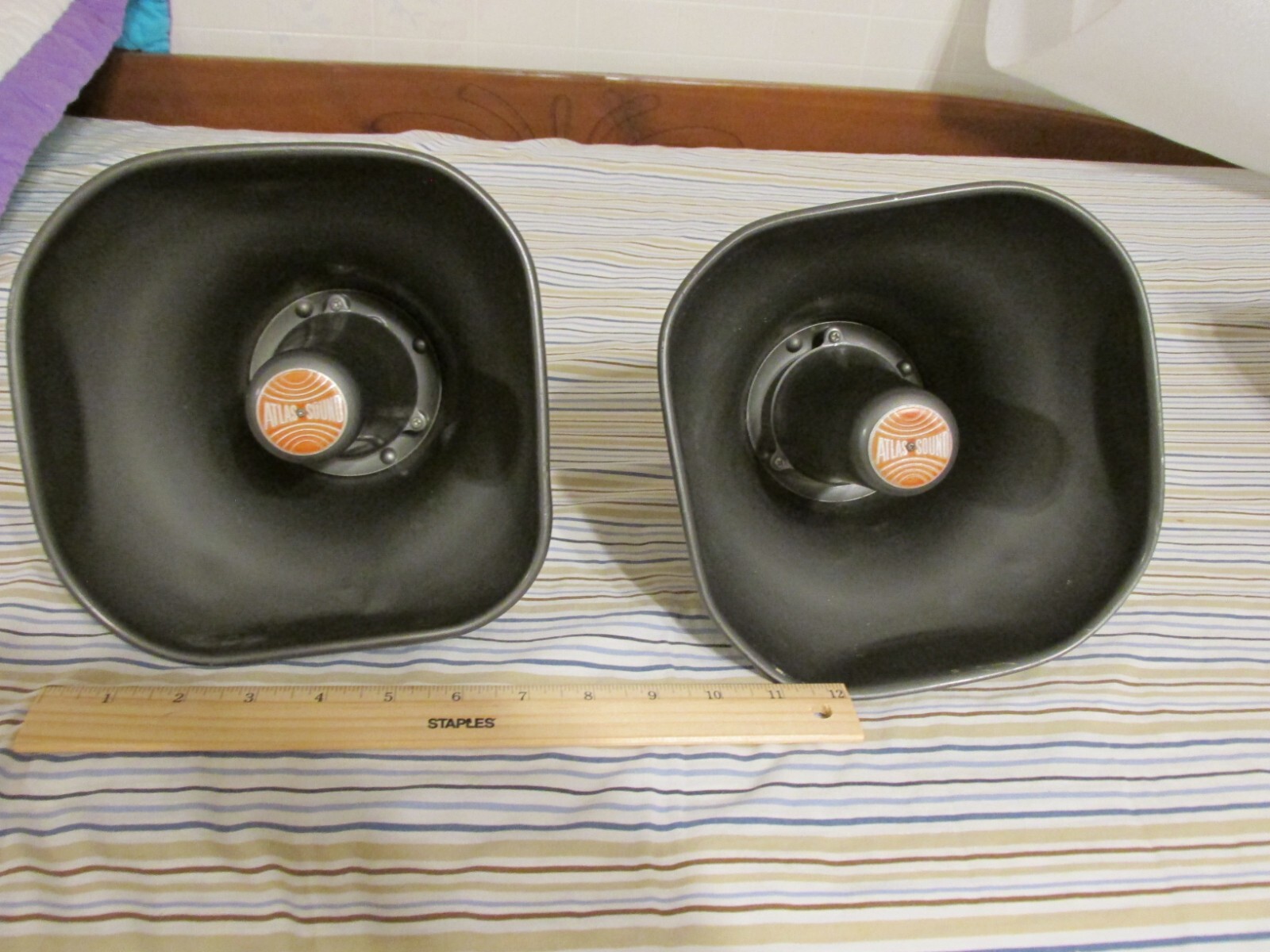 Atlas Sound AP-15 Horn Speaker or Hailer Fire Alarm Loudspeaker SCRATCH ...