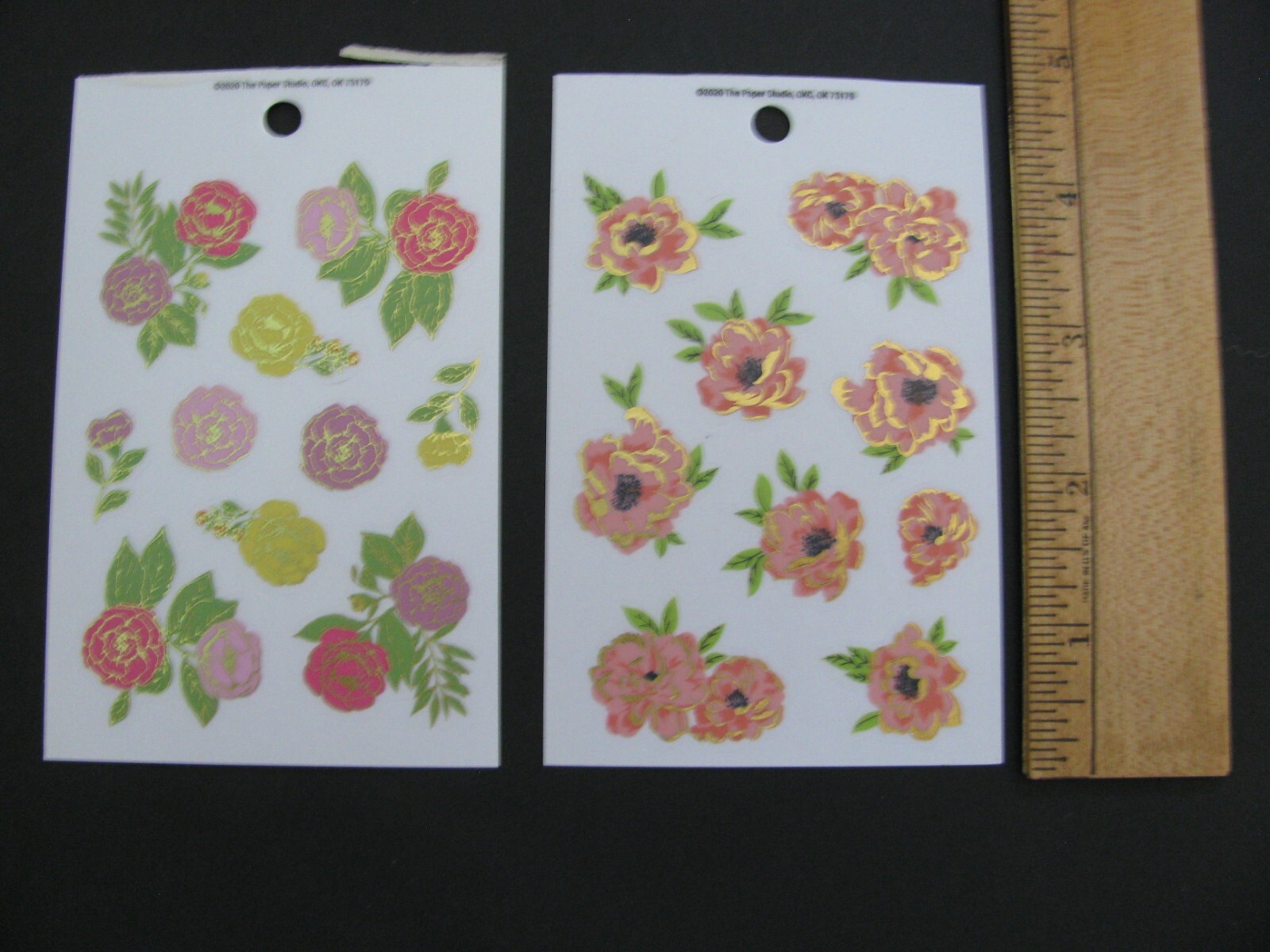 The Paper Studio Stickers FLOWERS 2 Sheets b | eBay