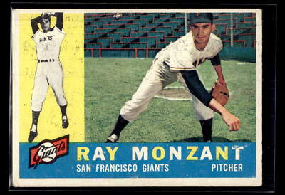1960 Topps #338 Ray Monzant Set Break VG-EX+ San Francisco Giants | eBay