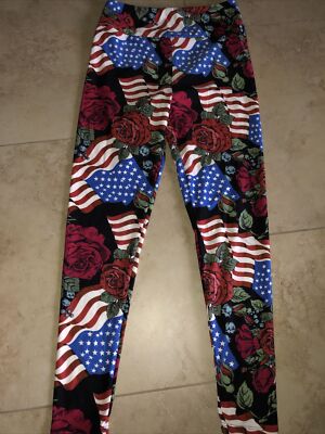 LulaRoe OS United & Strong Roses Leggings - Black Background - NWOT | eBay