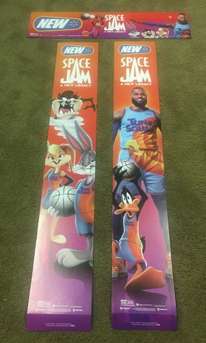 Space Jam Lebron James NEW Movie Store Display Lot Sign Poster Promo ...