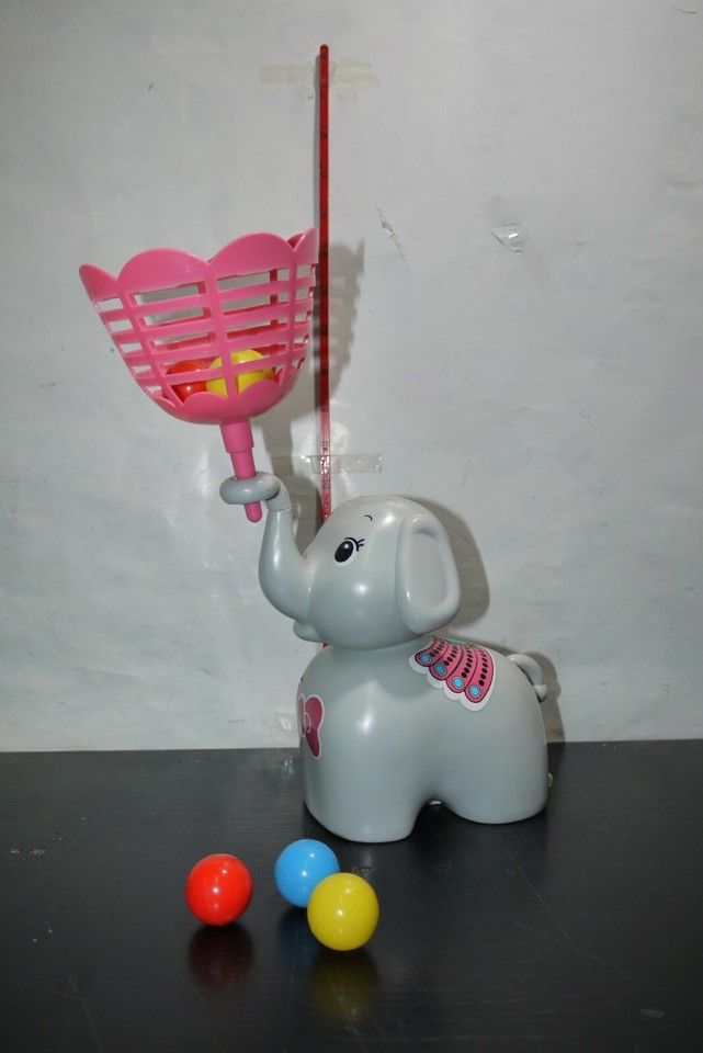 VINTAGE 1987 BALL TOSS ELEPHANT DAH YANG TAIWAN BATTERY OPERATED TOY ...
