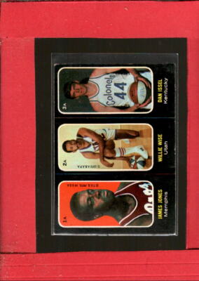 1971-72 Topps Trios Stickers #1A-2A-3A James Jones/Willie Wise/Dan Isse ...
