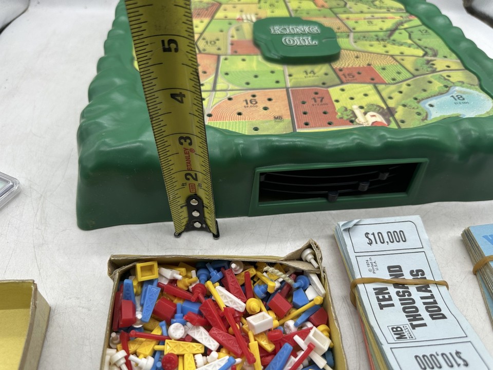 King Oil Board Game Components ~ Missing Rules & Box ~ Milton Bradley ...