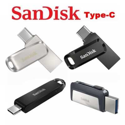 SanDisk Type C USB 3.1 32GB 64G 128G 256G Ultra Dual Luxe Go Flash ...