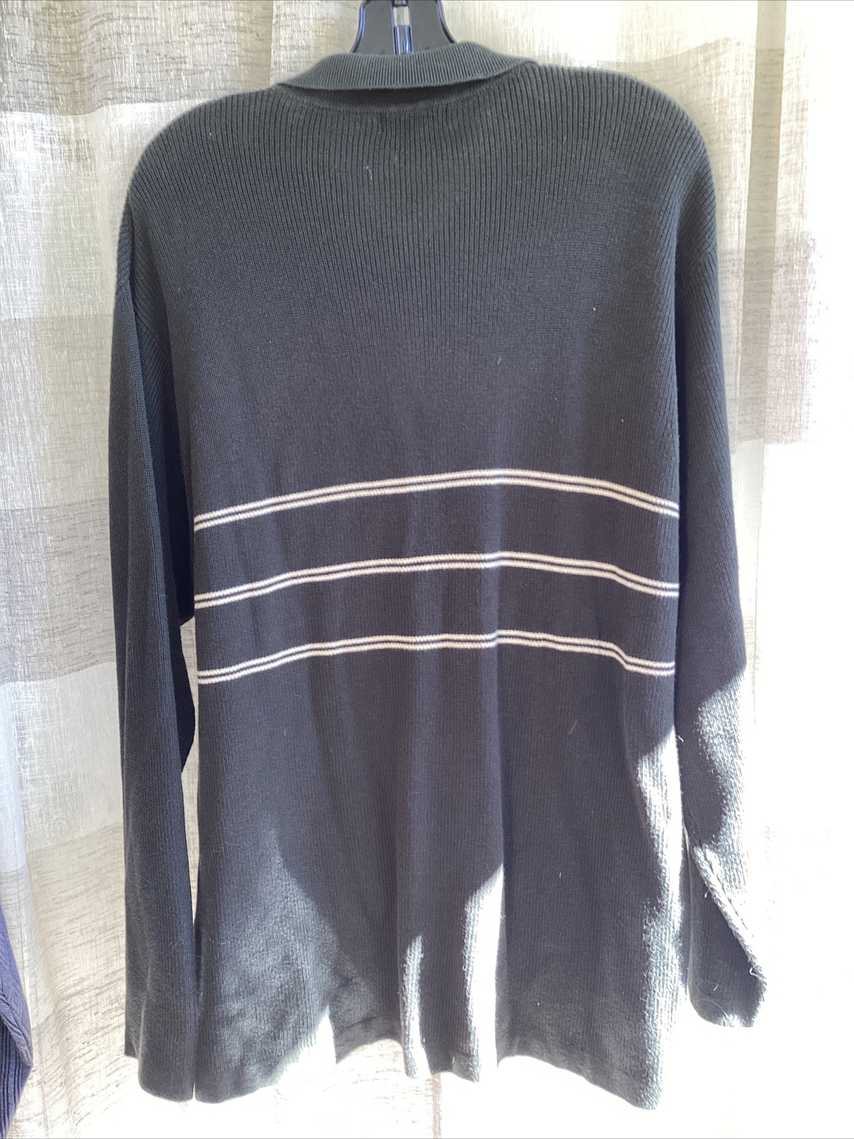 Men's PARADOX Sweater Large L Dark Gray Long Sleeve Polo Style | eBay
