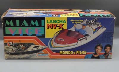 1984 vintage Glasslite MIAMI VICE Lancha MV X boat 3.75" action figure ...