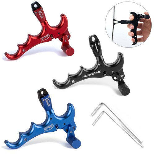 Archery Release Aids 3/4 Finger Grip Thumb Trigger Compound Bow Hunt ...