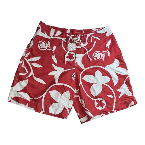 🔥 J.Crew Men's 100% Polyester Swim Trunks Size 38 Red Floral 🔥 | eBay