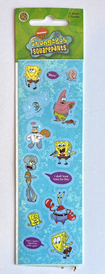 SPONGEBOB SQUAREPANTS Sandylion Stickers - 1 sheet 2001 | eBay