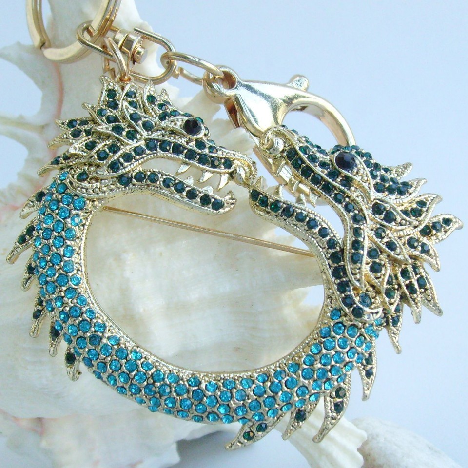 Unique Austrian Crystal Chinese Dragon Keychain Pendant 05007 | eBay