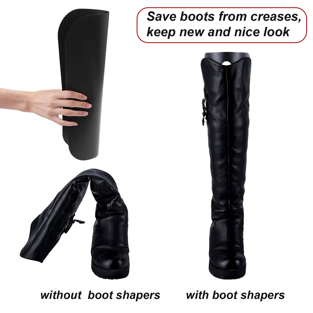 8pcs Boot Shaper Form Inserts Tall Boot Support Reusable Boot Stand ...