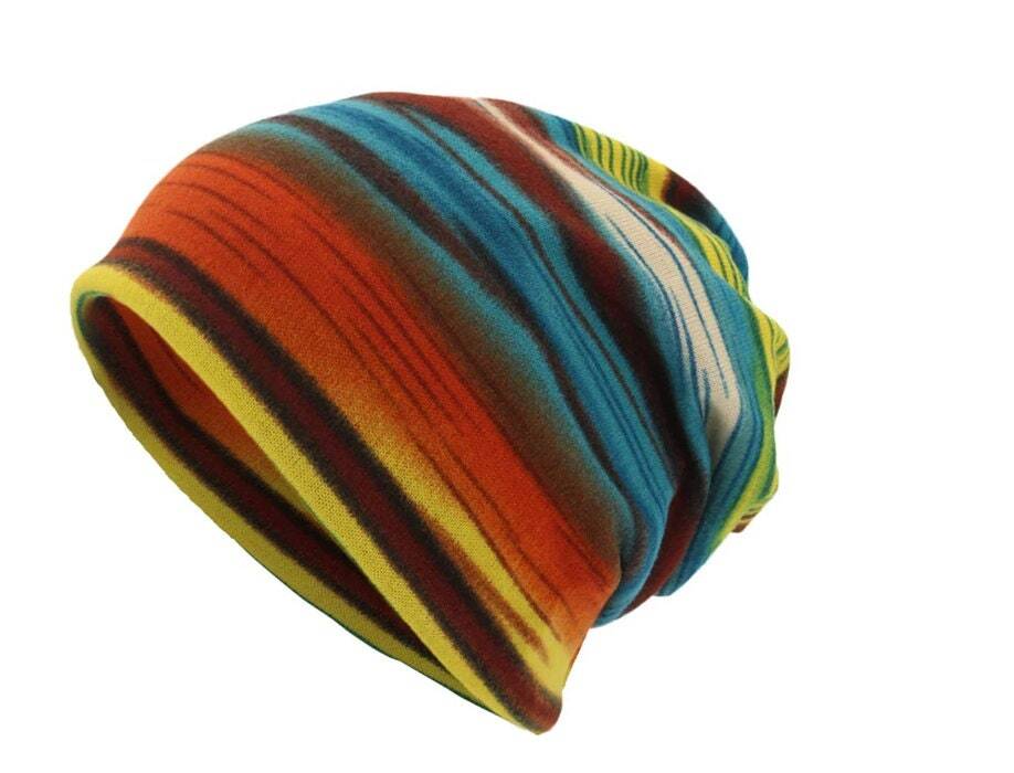 Beanie Hat Headwear Stripe Cap Stretch Super Soft Cotton Feel Hat | eBay UK