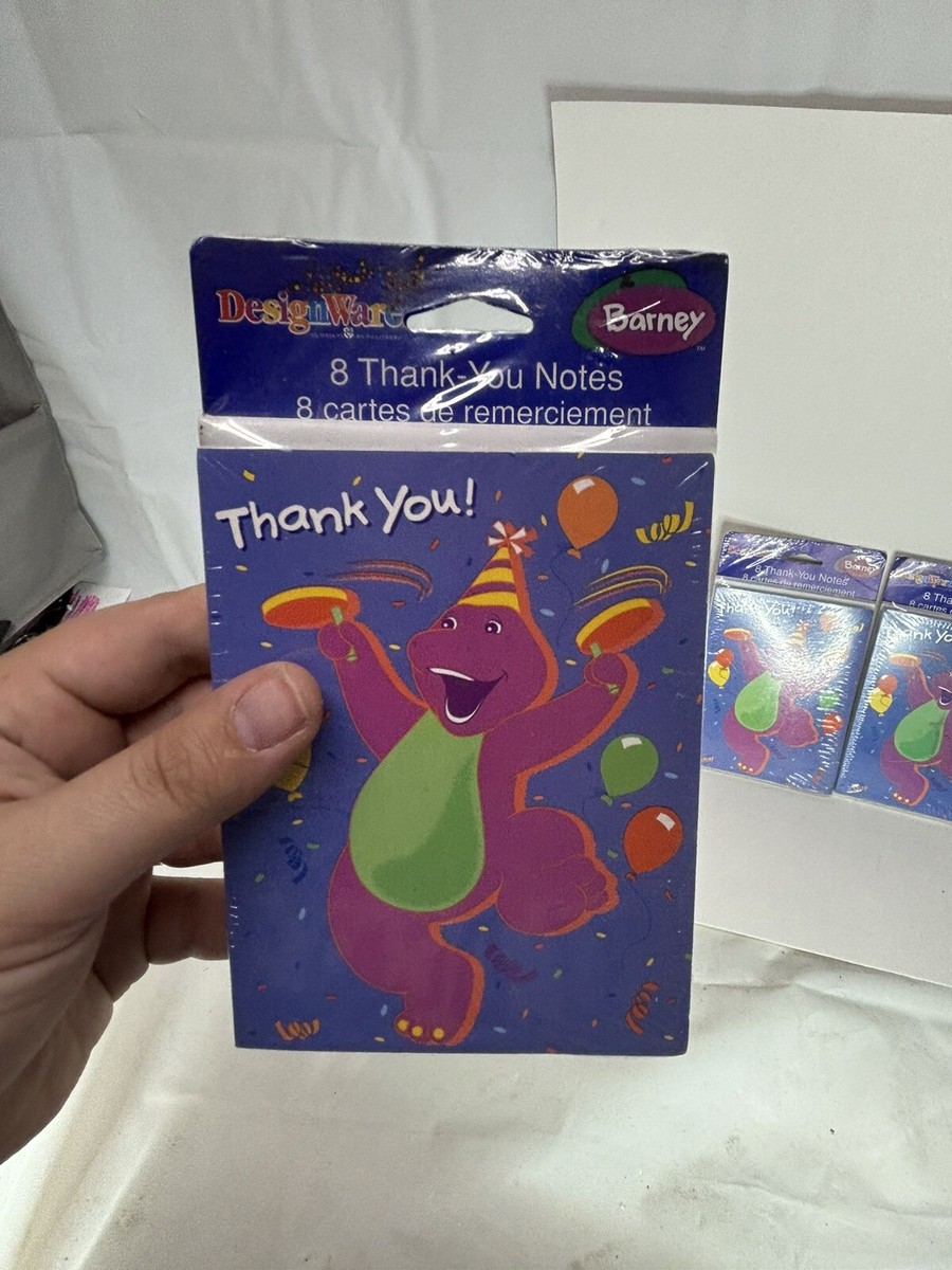 Barney Birthday Thank You Cards Amazon.com: Barney Purple Dinosaur