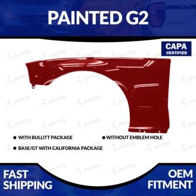 NEW Painted G2 2005-2009 Ford Mustang CAPA Cert Driver Side Fender | eBay