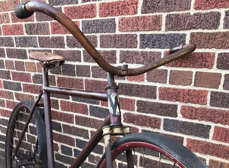 Antique Vintage 1890's Wood Wheel Bicycle White Sewing Machine His ...