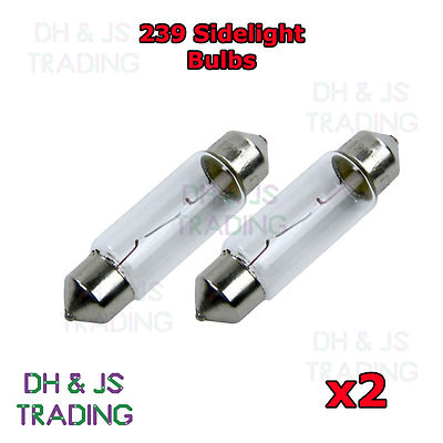 2 x 239 Festoon Bulb 12v 5w (11 x 38mm) S8.5D Interior Light Number ...