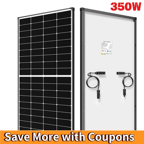 350W 24V/24V Mono Solar Panel High Efficiency Farm Home Shed Rooftop On ...