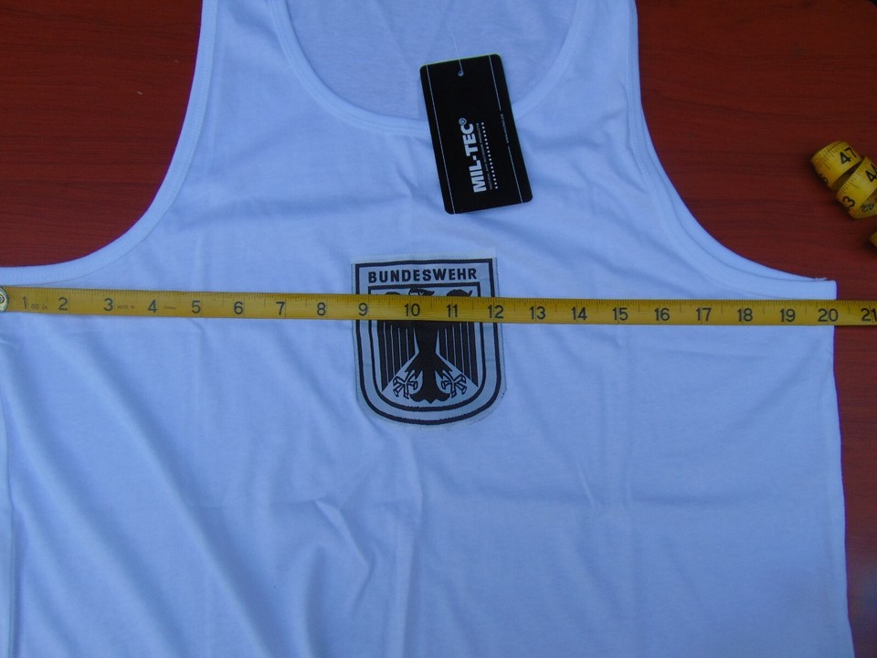 German Bundeswehr Eagle 100% cotton black tank top, S to 3XL, New, free ...
