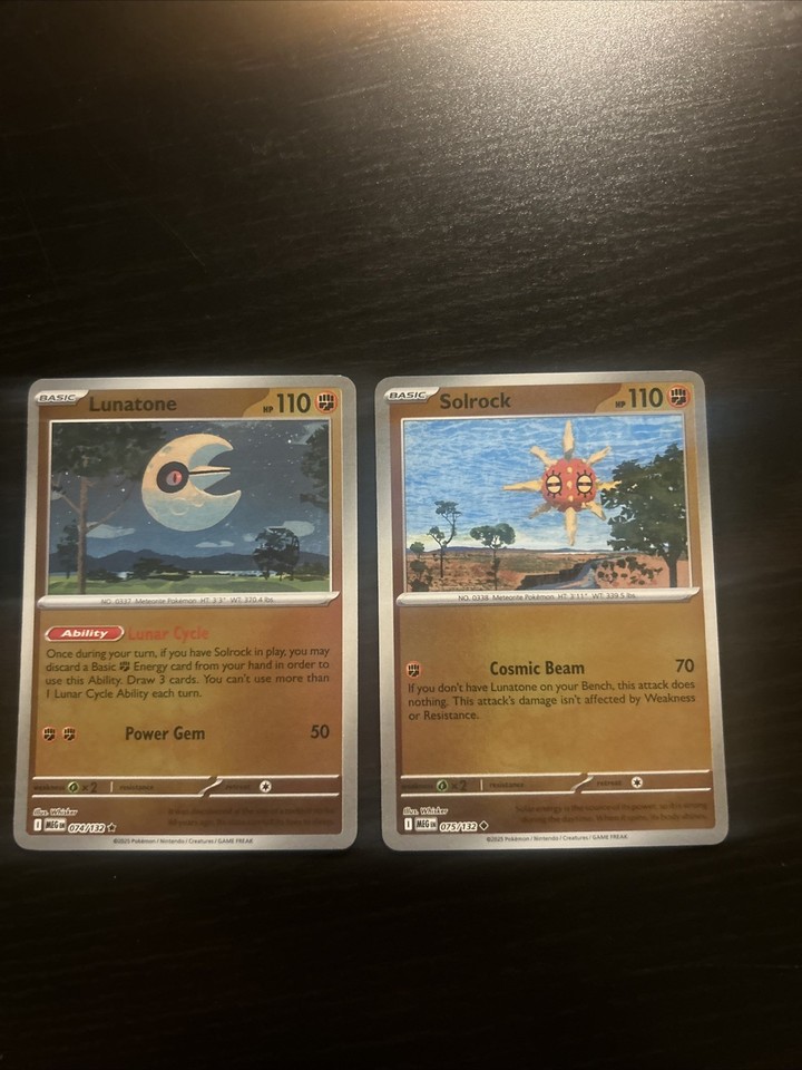 LOT Reverse Holo FIGHT Solrock Lunatone Mega Evolution | eBay
