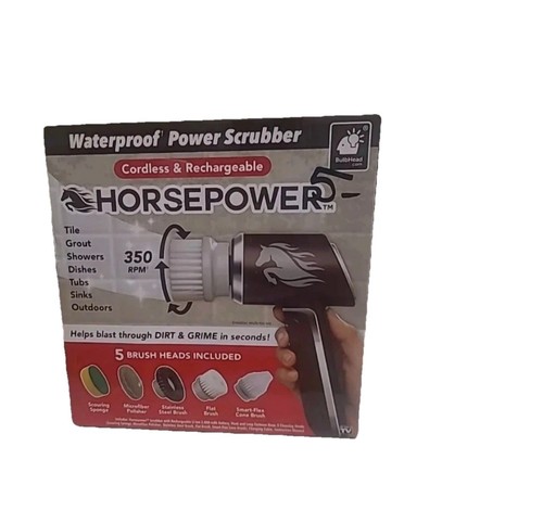 Ruby Horsepower Handheld Cordless Rechargeable Spinning Power Scrubber ...