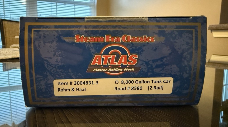 Atlas-O (2-Rail ) Item # 3004831-3 Rohm & Haas 8K Gallon Tank Car NIB ...