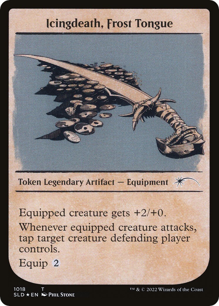 Icingdeath, Frost Tongue Token (Showcase) Secret Lair Drop Foil for ...