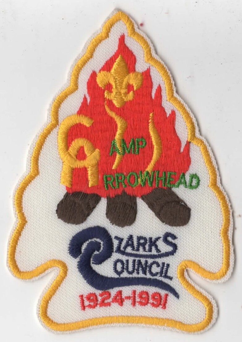 1924-1991 Camp Arrowhead Ozarks Council BSA Patch YELLOW Bdr. [CA3381 ...