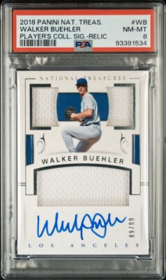 2018 National Treasures WALKER BUEHLER RC Auto Triple Relic /99 LA ...