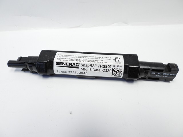 Generac RS801 Snaprs Inline Disconnect Device for sale online | eBay