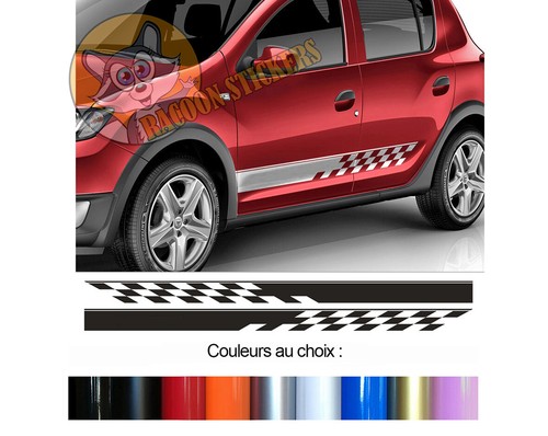 2 X BANDES STRIPES POUR DACIA SANDERO STEPWAY AUTOCOLLANT STICKER ...