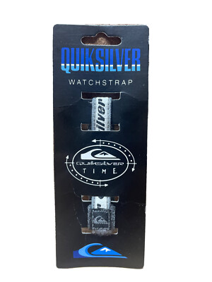 Quiksilver Time Watch-strap band Hook & Loop 18mm Lug Grey Nylon Grey ...
