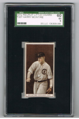 1912 T207 HARRY McINTIRE *SGC 60 (5)* *CUBS PITCHER* *96 CAREER HIT ...