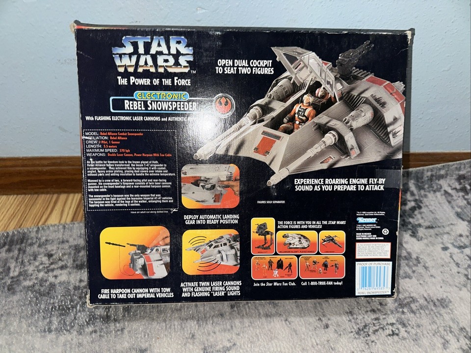 STAR WARS Rebel Snowspeeder Power of the Force - 1995 Kenner NEW IN BOX ...