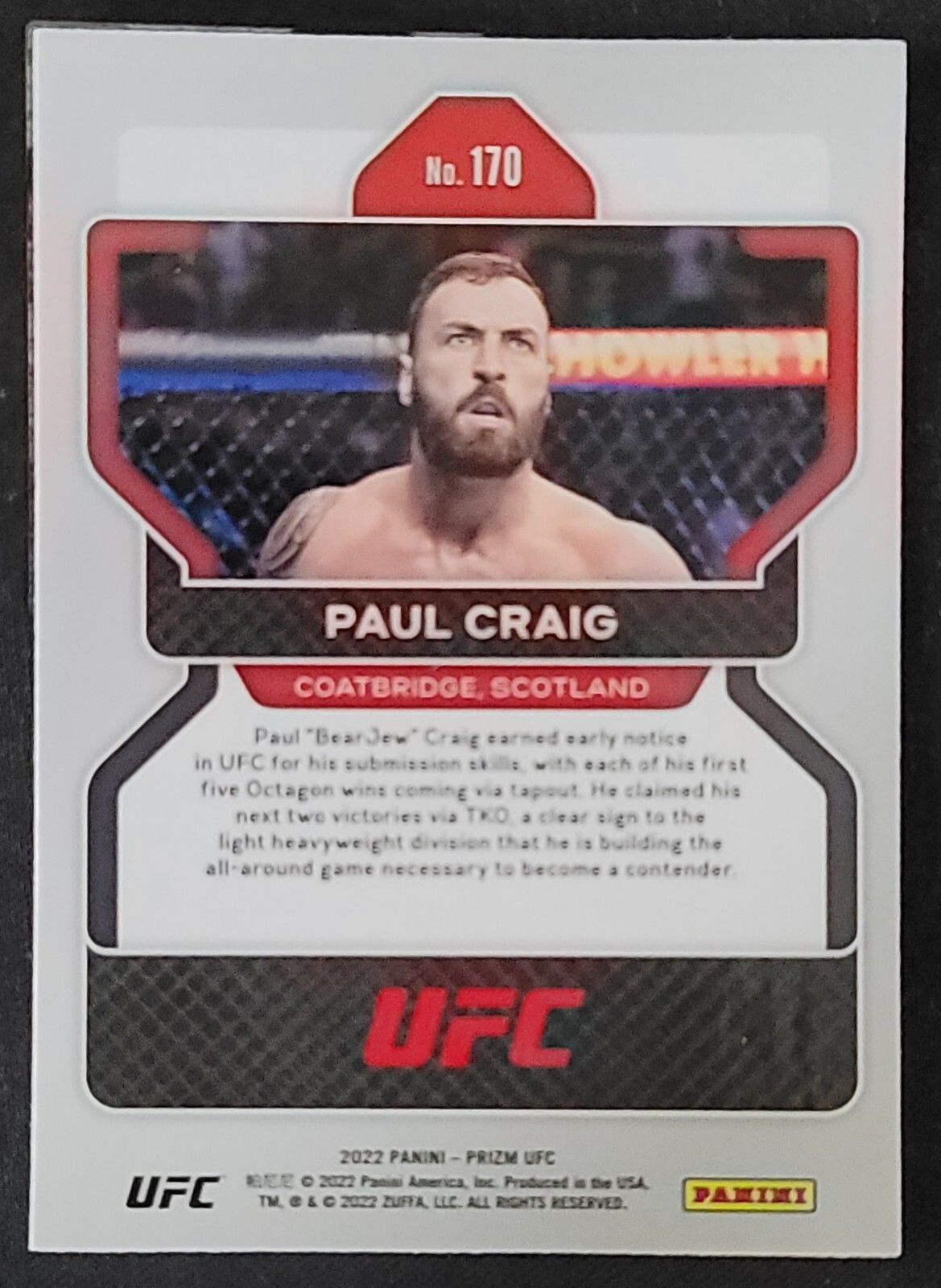 2022 Panini Prizm UFC - #170 Paul Craig (RC) for sale online | eBay