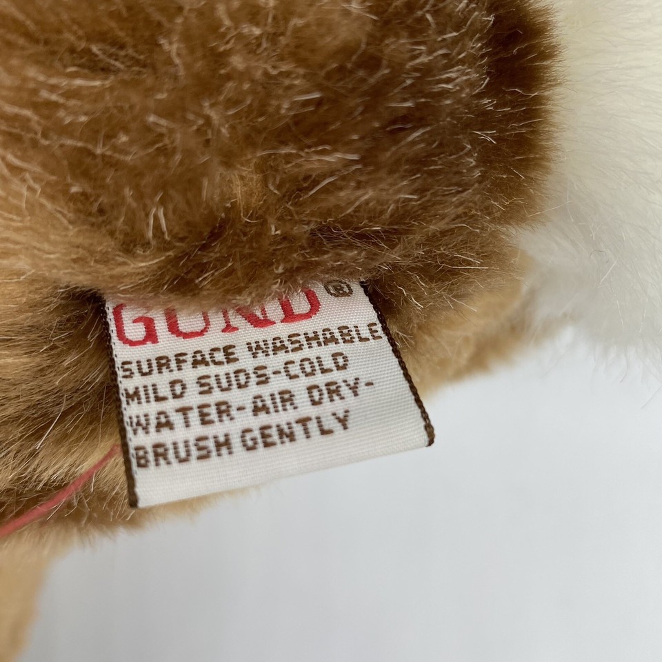 Gund Bunny Rabbit Plush 14” Stuffed Animal Toy Brown Off-white Plaid ...