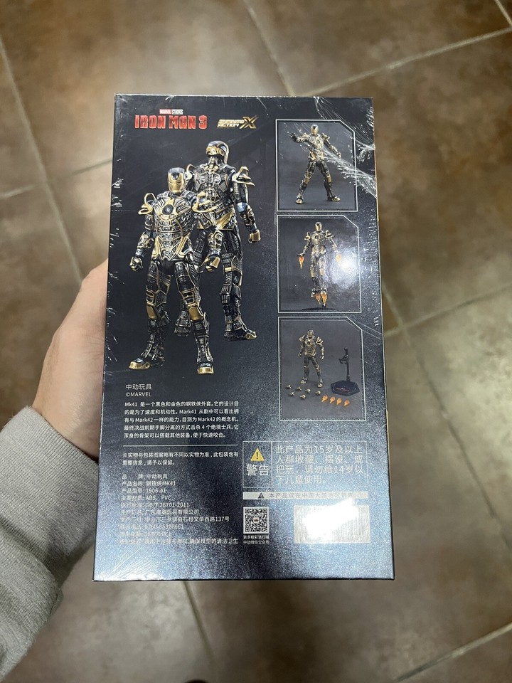 zd toys iron man mark 41 BONES MK XLI 1/10 figure iron man 3 marvel NEW ...